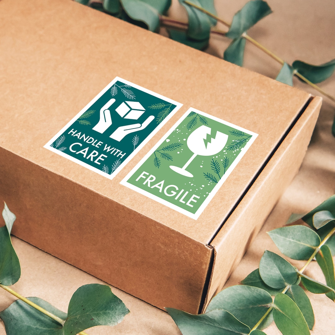 Forest Green Printable Shipping Label Template Shipping Box - Etsy