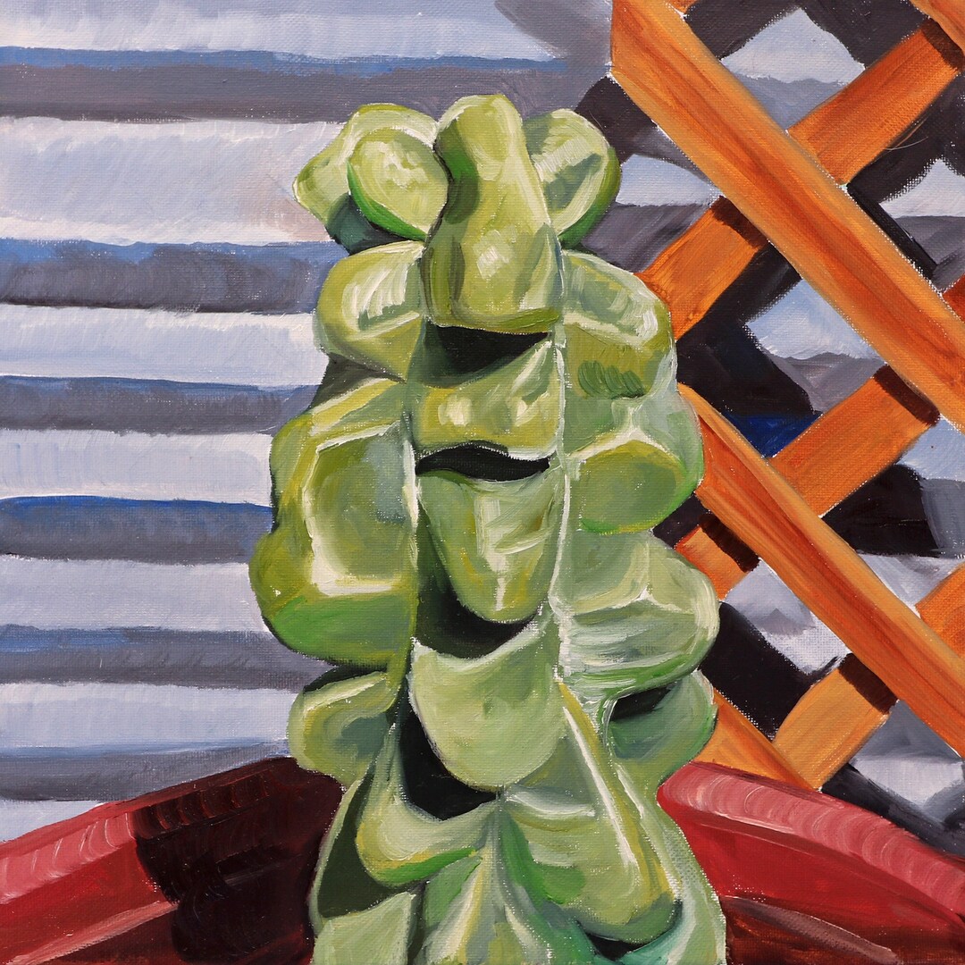 Original Artist Print Grumpy Cactus Oil Painting Print - Etsy