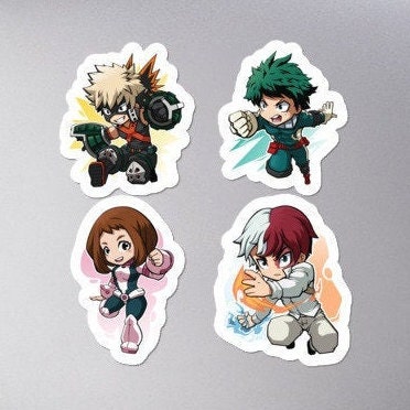 MHA Bakugo, Midoriya, Ochaco, Shôto Stickers Pack - Etsy