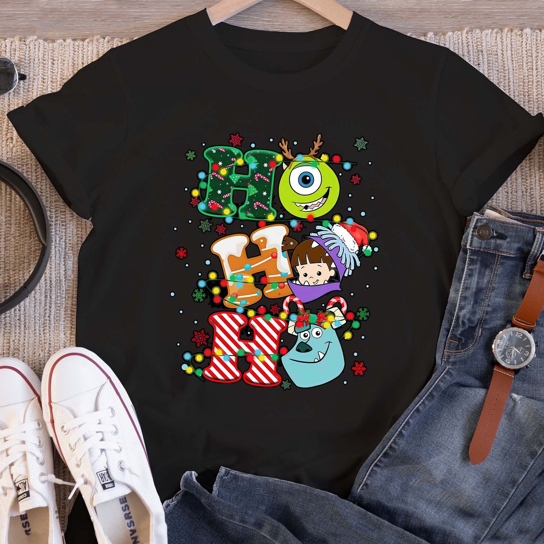 Monsters Inc Reindeer Mike Santa Boo Candy Cane Sulley Christmas T ...