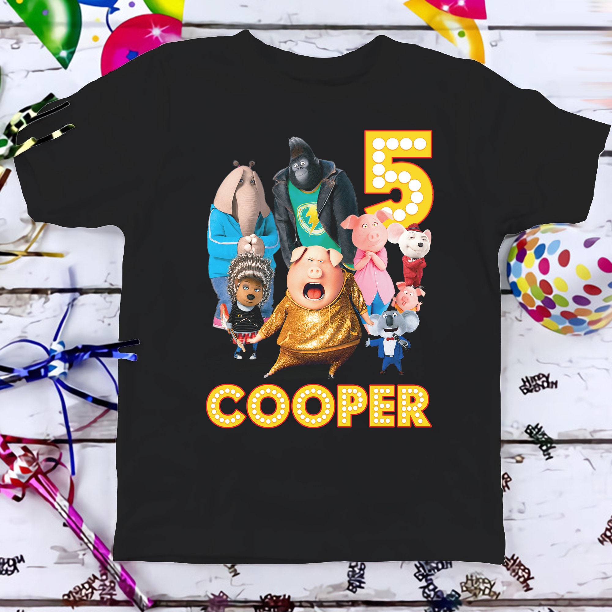 Sing Pig Birthday T-shirt Sing Movies Custom Personalized Boy - Etsy