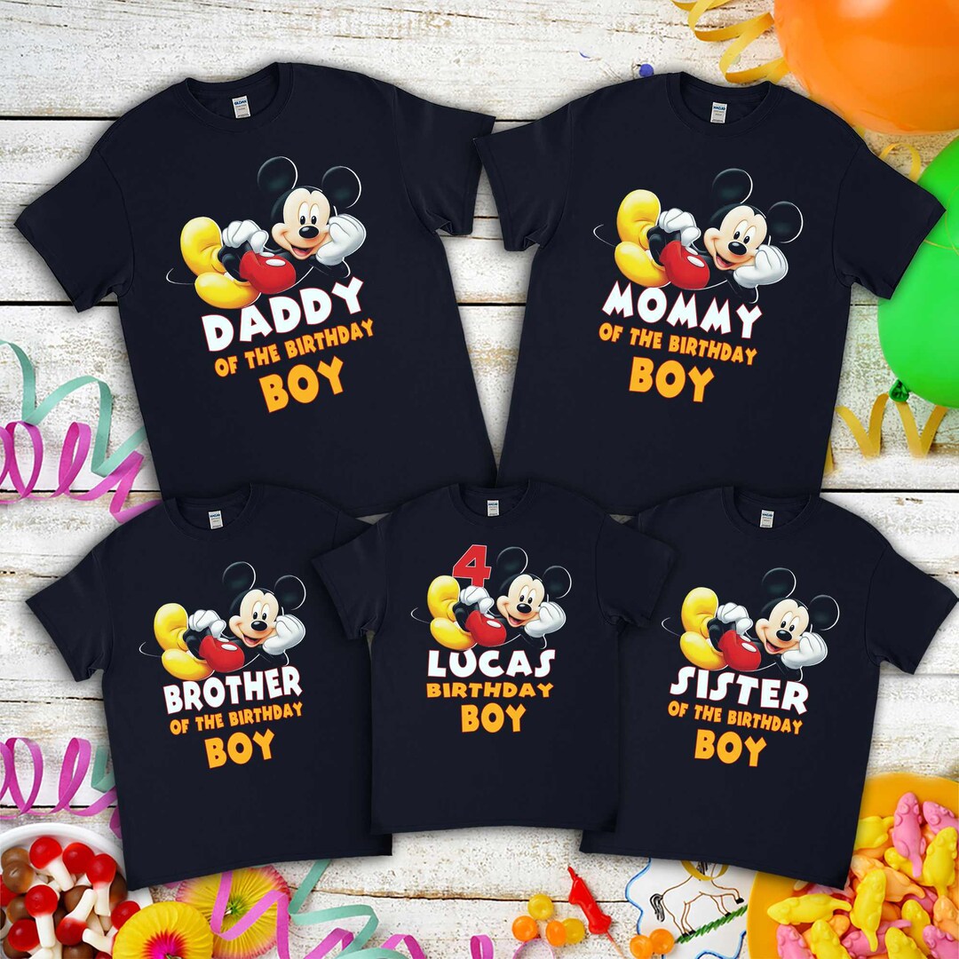 Disney Mickey Mouse Family Birthday T-shirt, Funny Mickey and Friends ...