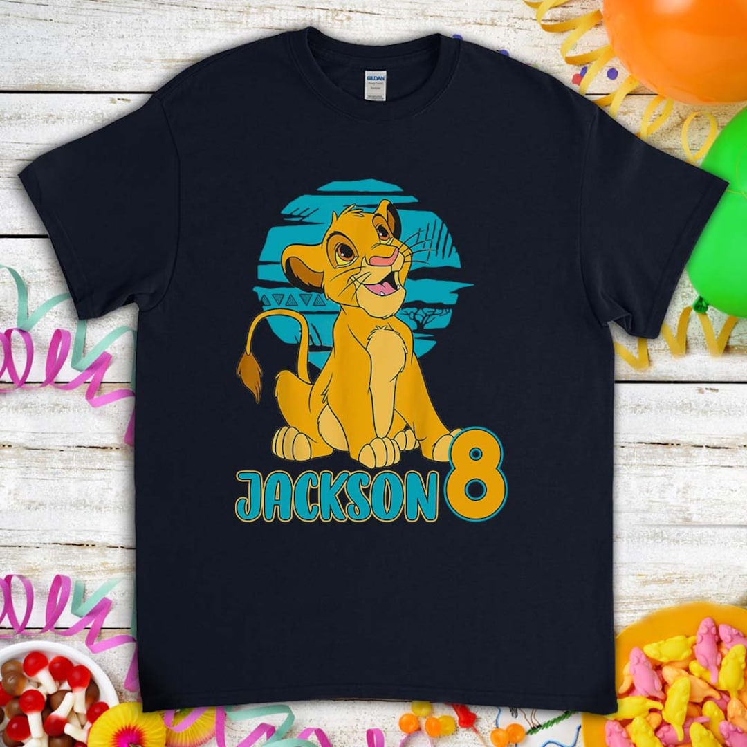 Lion King Simba Birthday Shirt, Funny Children Cartoon Kids Toddler ...