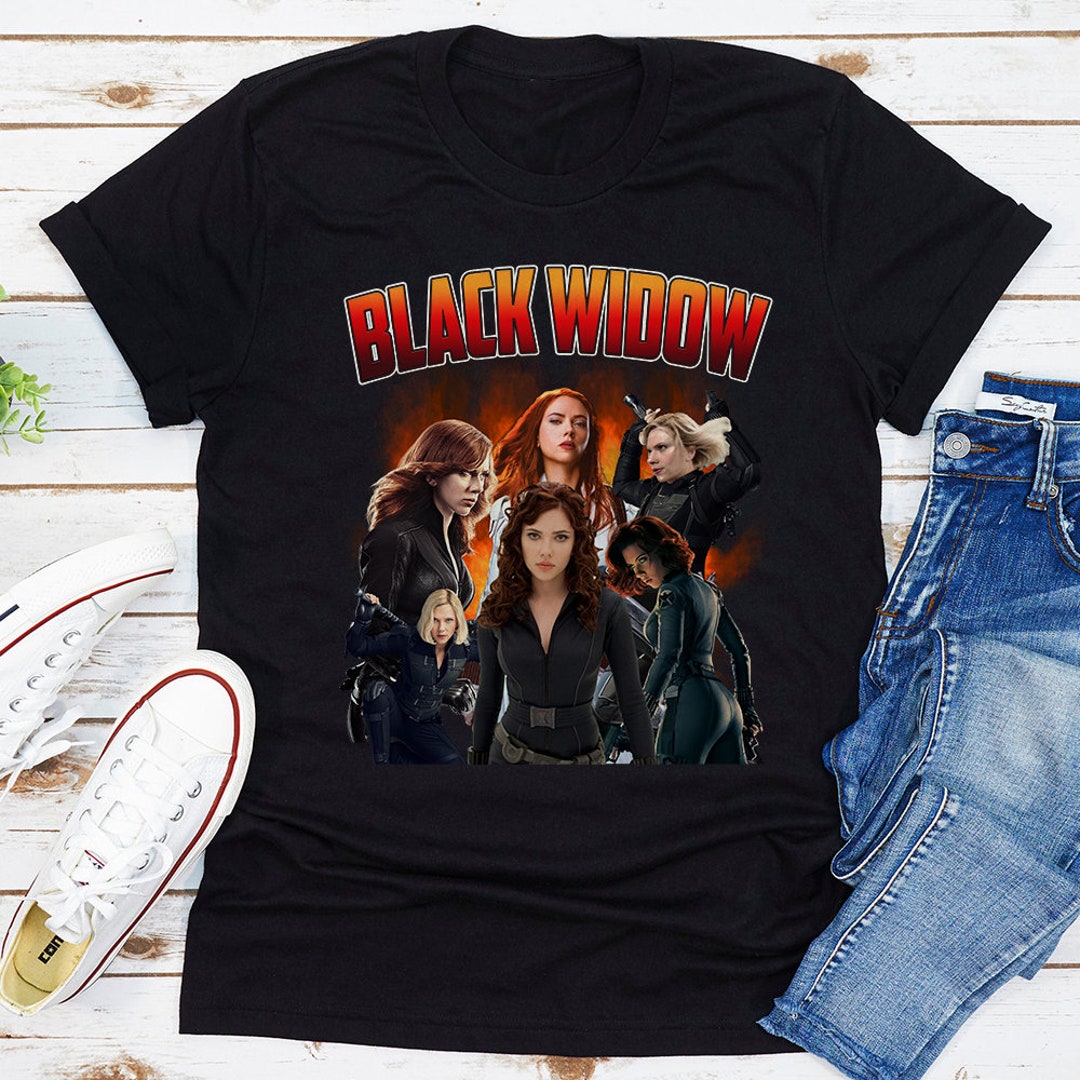 Black Widow Shirt, Scarlett Johansson Fan T-shirt, Vintage Marvel the ...