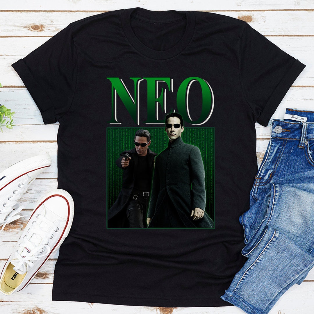 The Matrix Neo Shirt, Keanu Reeves Fan T-shirt, Retro Vintage 90s ...