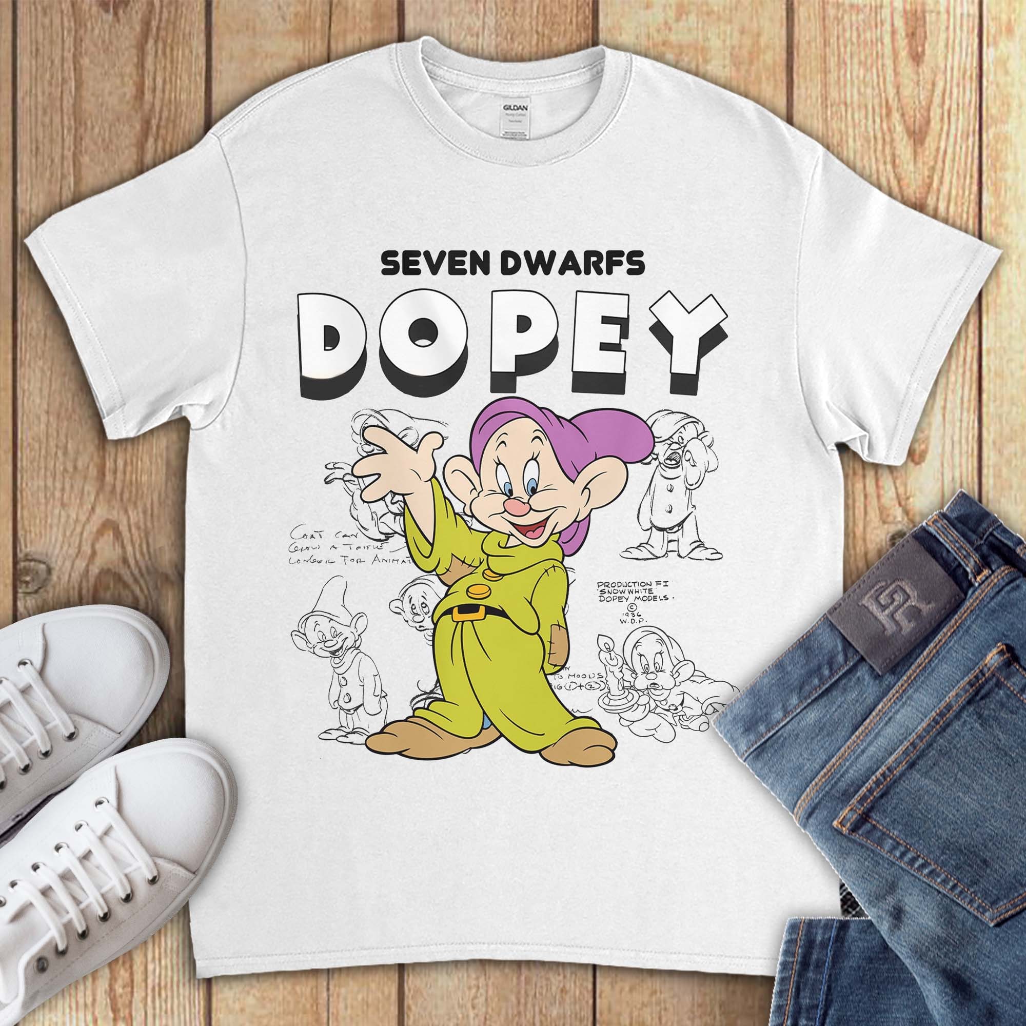 Disney Snow White and the Seven Dwarfs Dopey Shirt Funny - Etsy