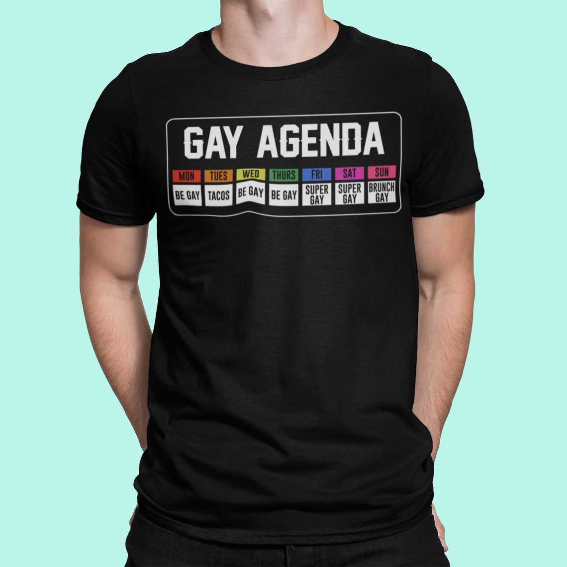 Gay Agenda Taco Tuesday T-shirt LGBT Gay Lesbian Pride Month | Etsy