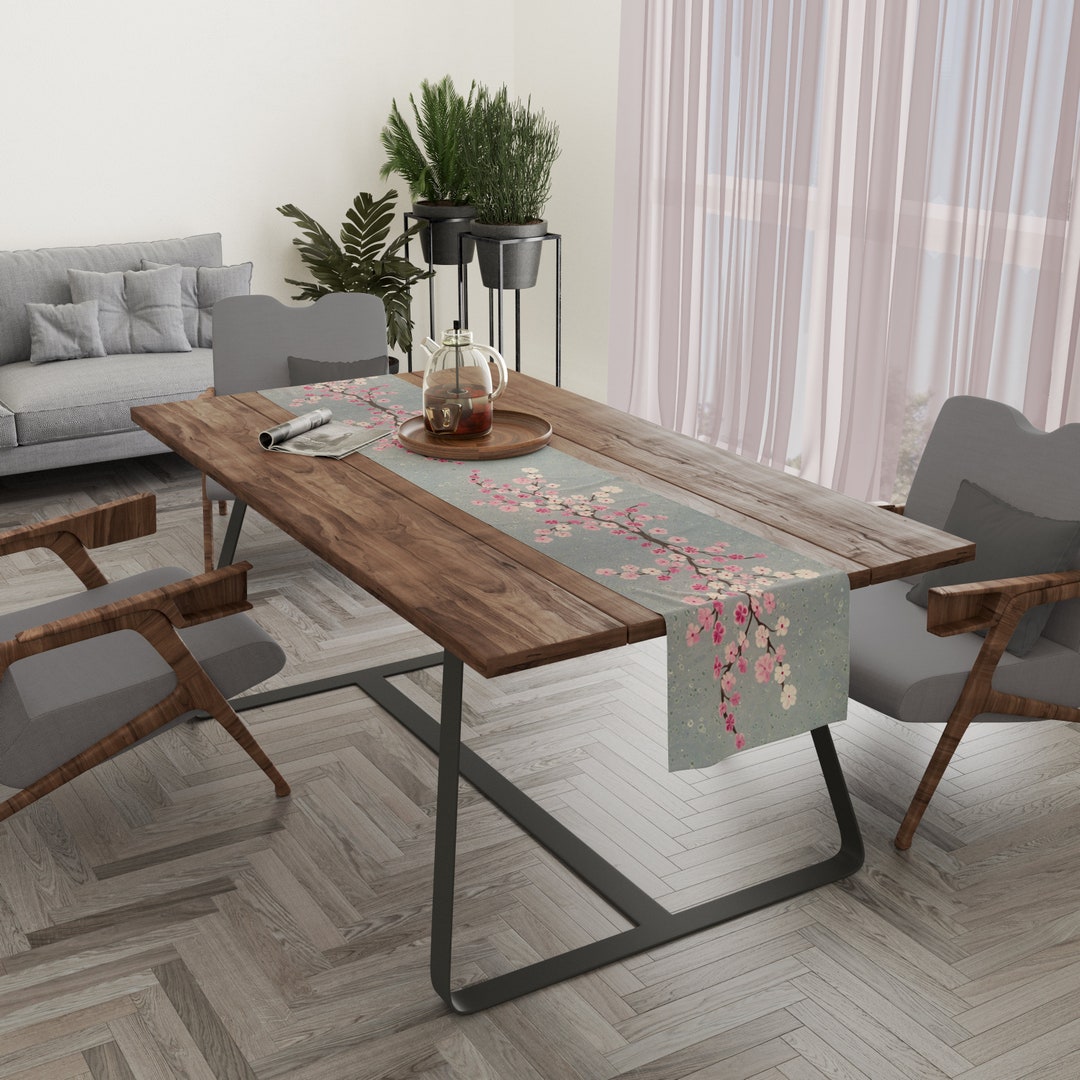 Japanese Cherry Blossom | Spring Floral Table Runner | Farmhouse Table ...