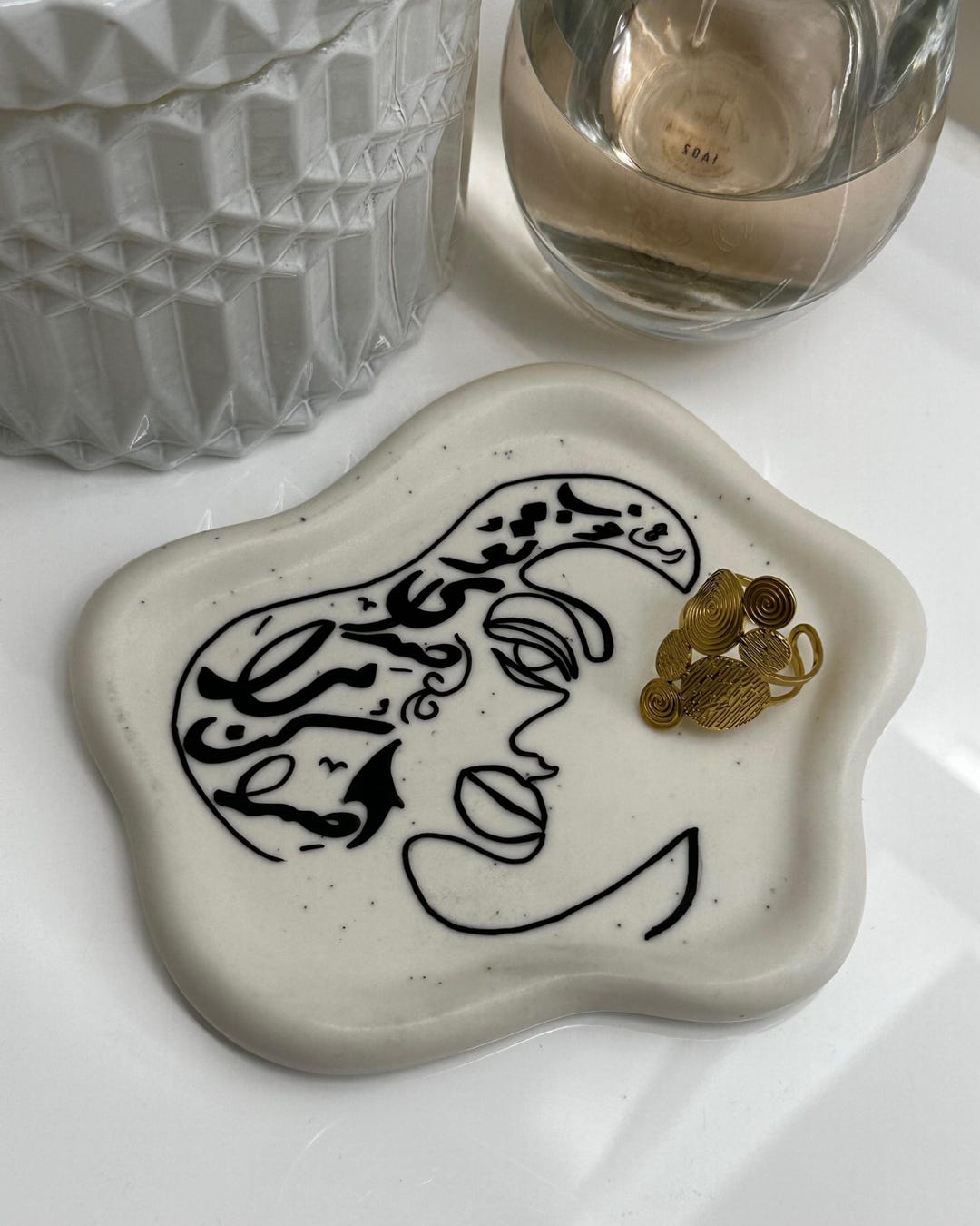 Persian New Year Gift Persian Calligraphy Jewelry Tray Hand-drawn ...