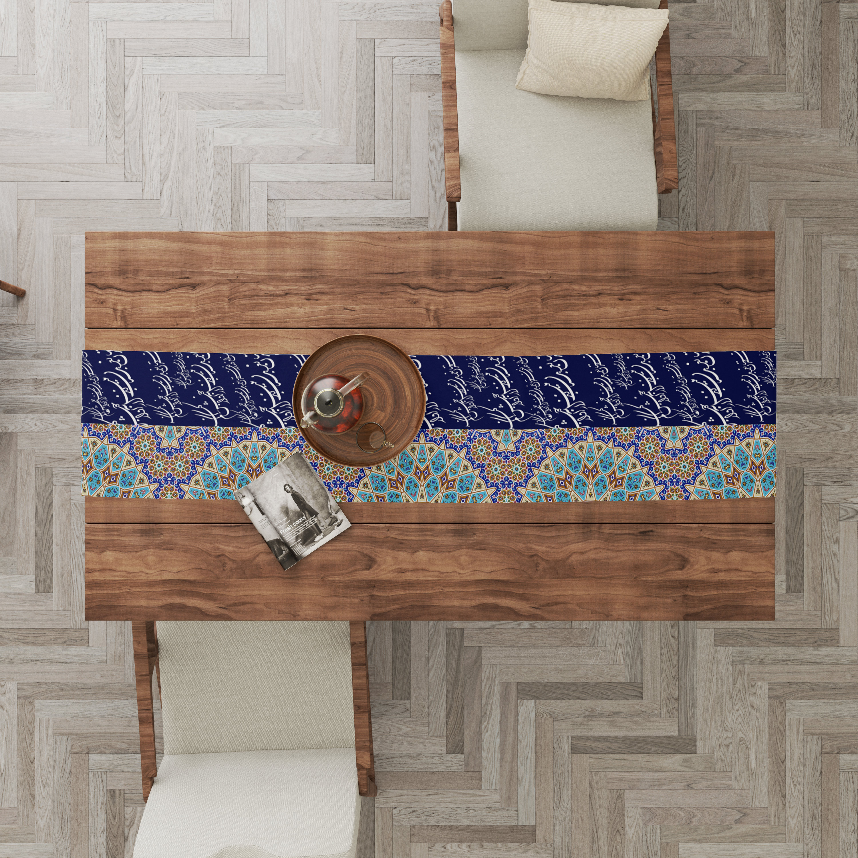 Persian Tile Design Table Runner | Traditional Table Runner | Persian ...