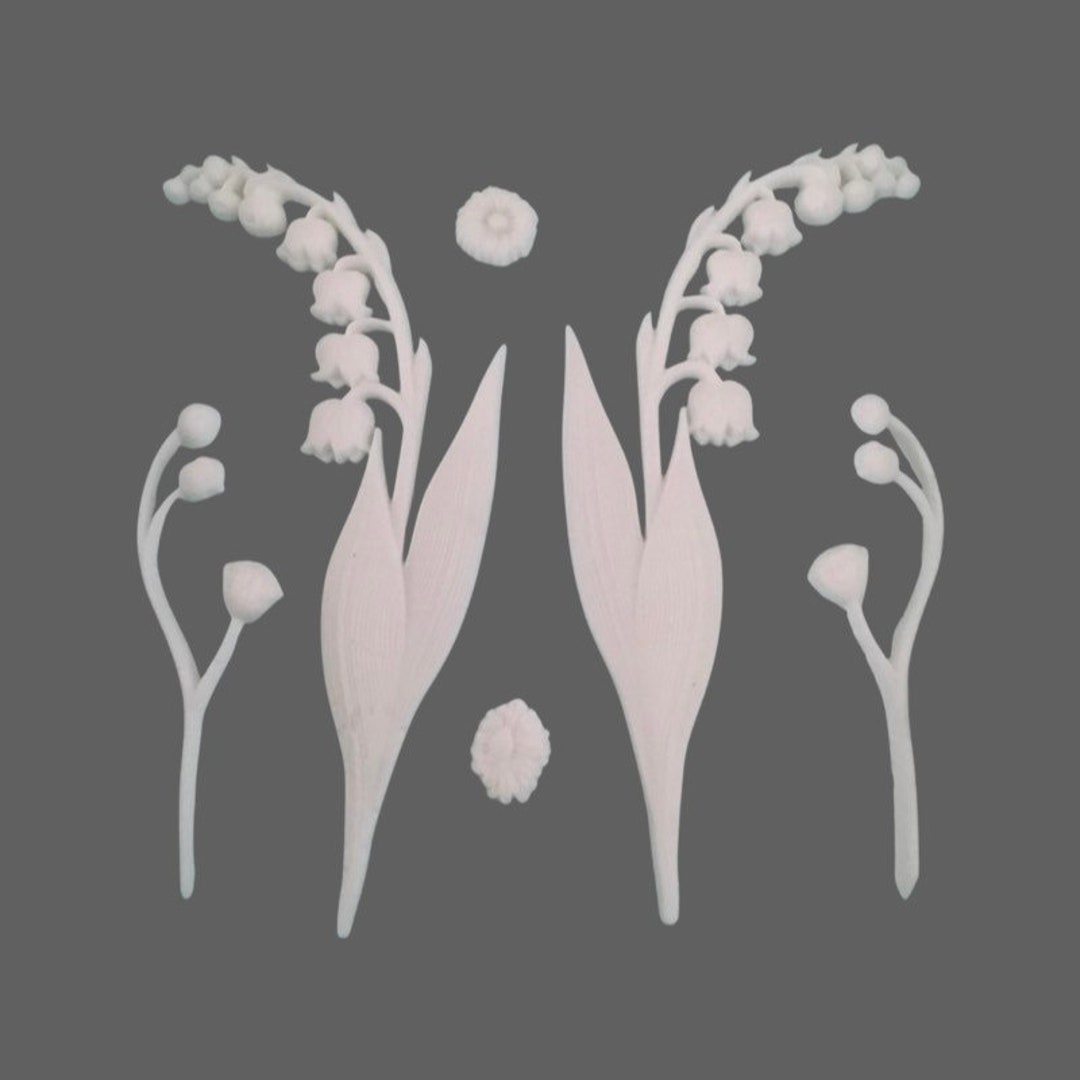 Bell Orchids Resin Cast - Resin Furniture Appliques - Decorative Resin ...