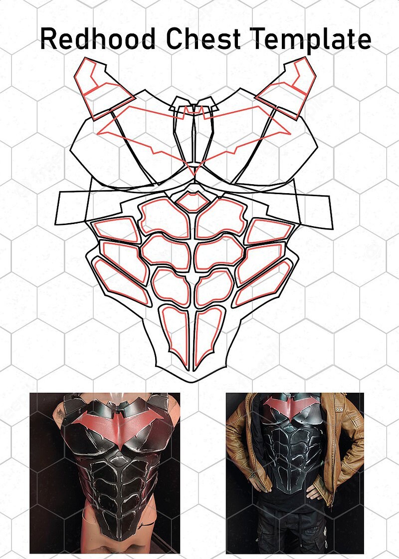 Superhero Bat Chest Armor Template - Etsy