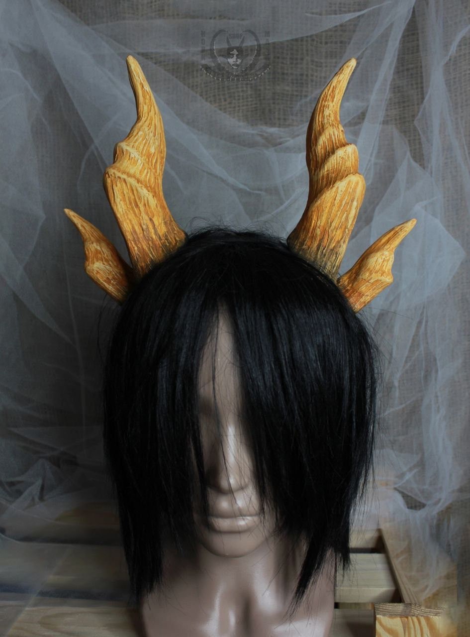 Realistic Demon Druid Unique Horns on the Headband - Etsy