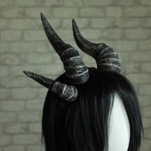 Realistic Double Dragon Demon Horns on the Headband - Etsy