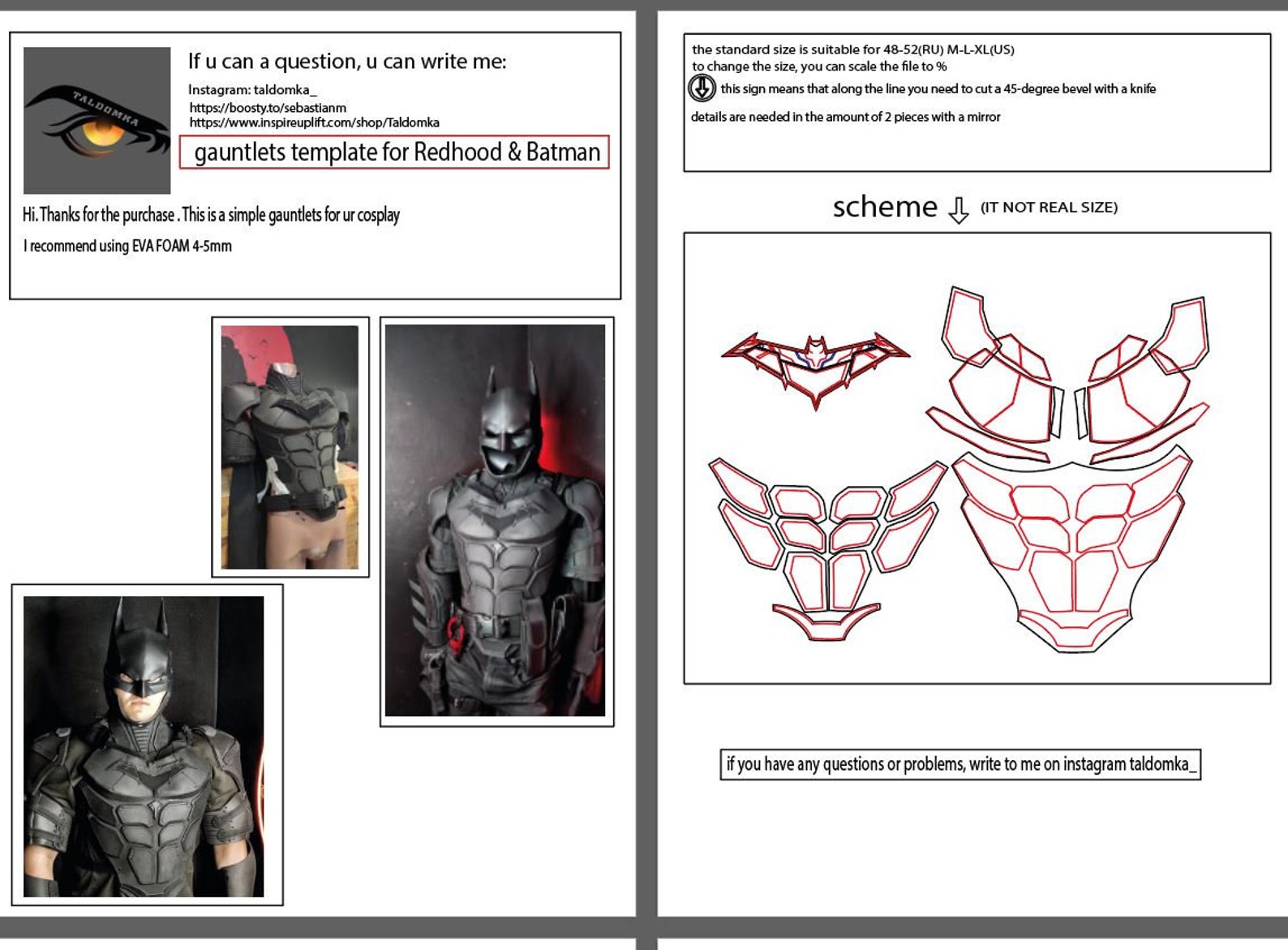 Superhero Bat Chest Armor Template - Etsy