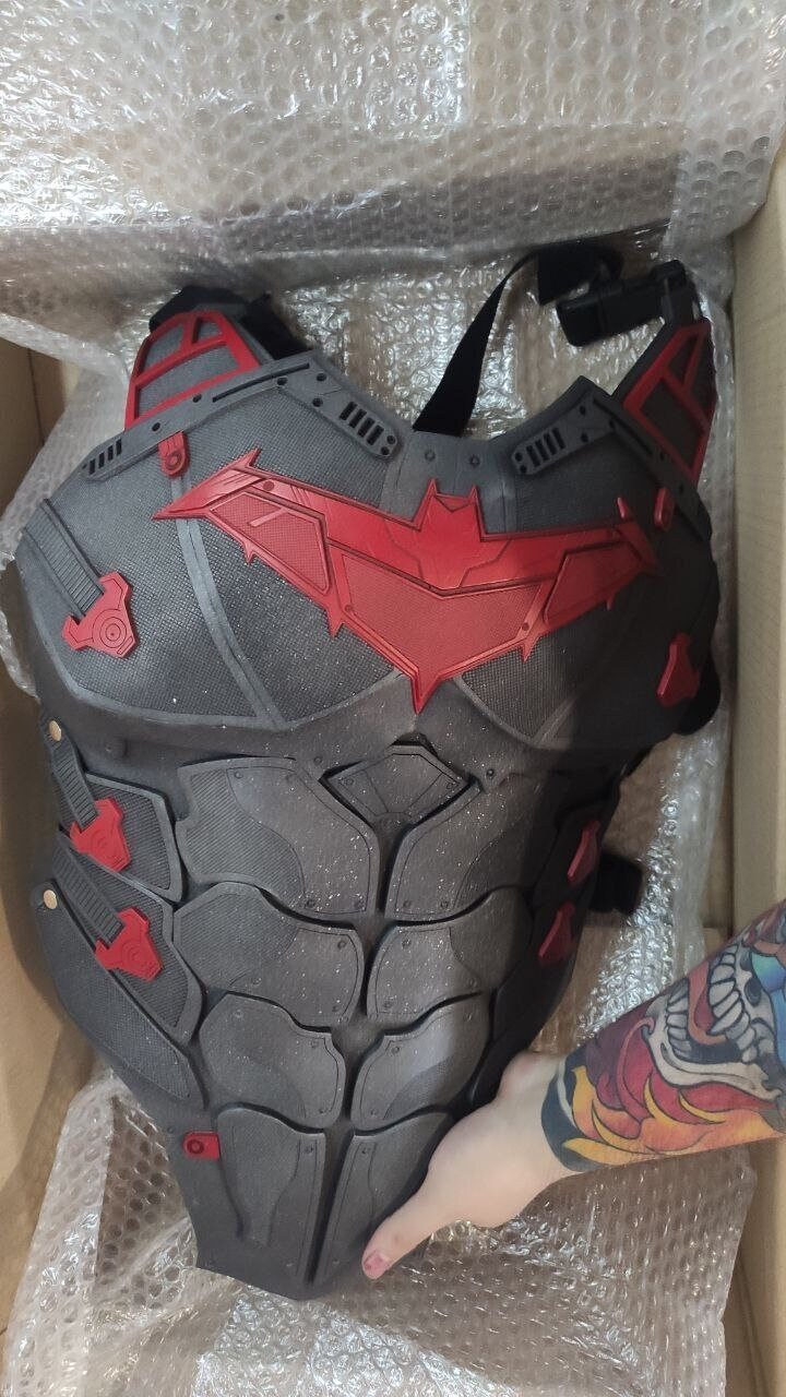 Red Hood Rebirth Body Armor Wearable of EVA Foam, Dark Gray Hero Chest ...