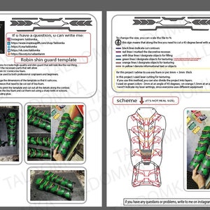 Robin Shin Guard Template for Your Cosplay - Etsy