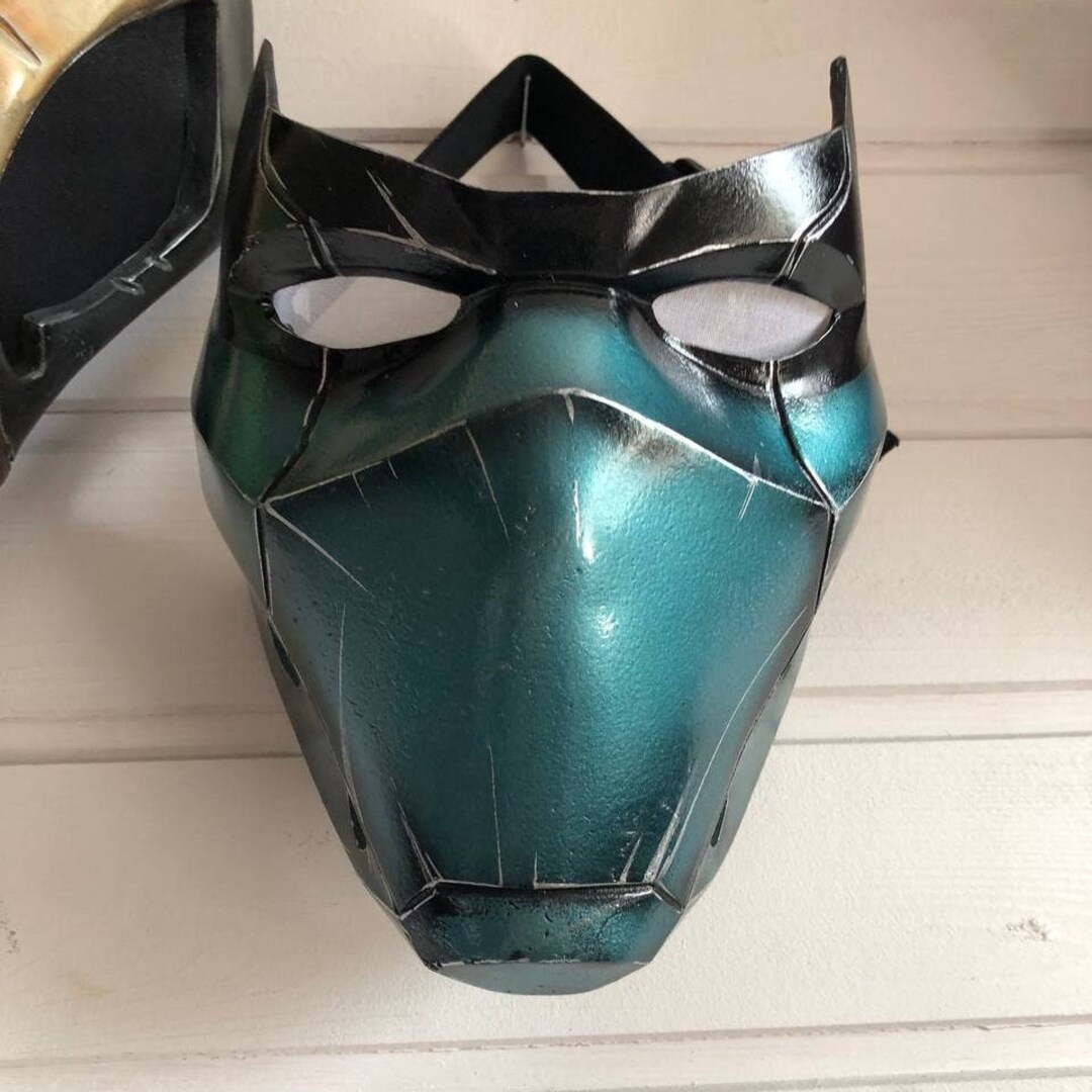 Red Hood Outlaws Mask Blue Mask for Cosplay Halloween Mask - Etsy