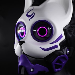 Cyber Cat Mask, Cosplay Helmet, Cosplay Mask - Etsy