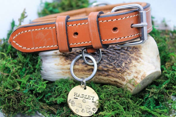 Deeply Engraved Solid Brass Dog Tag, 39mm Round - Etsy