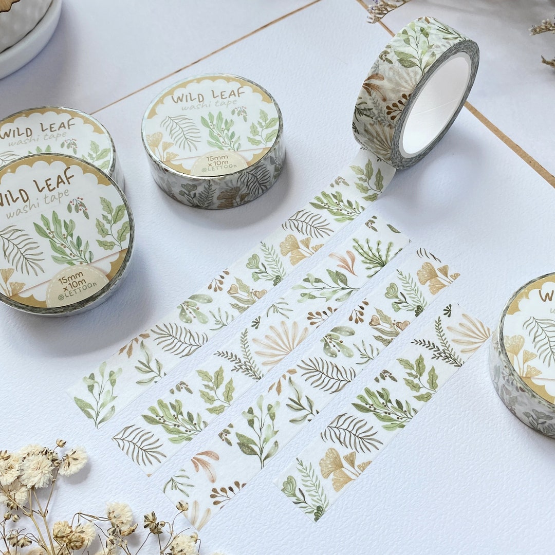 Washi Tape - Wild Leaf | Stationery, Journal Washi, Leaf Decoration, Planner Essentials, Created ...
