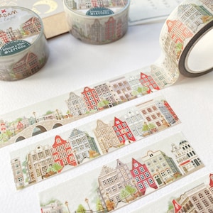 Washi Tape - Amsterdam | Dutch Building Illustrations, Planner ...