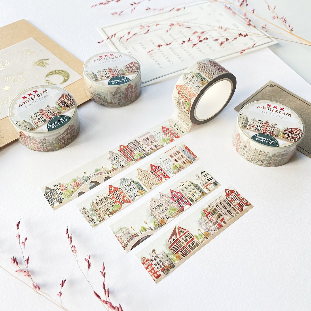 Washi Tape - Amsterdam | Dutch Building Illustrations, Planner ...