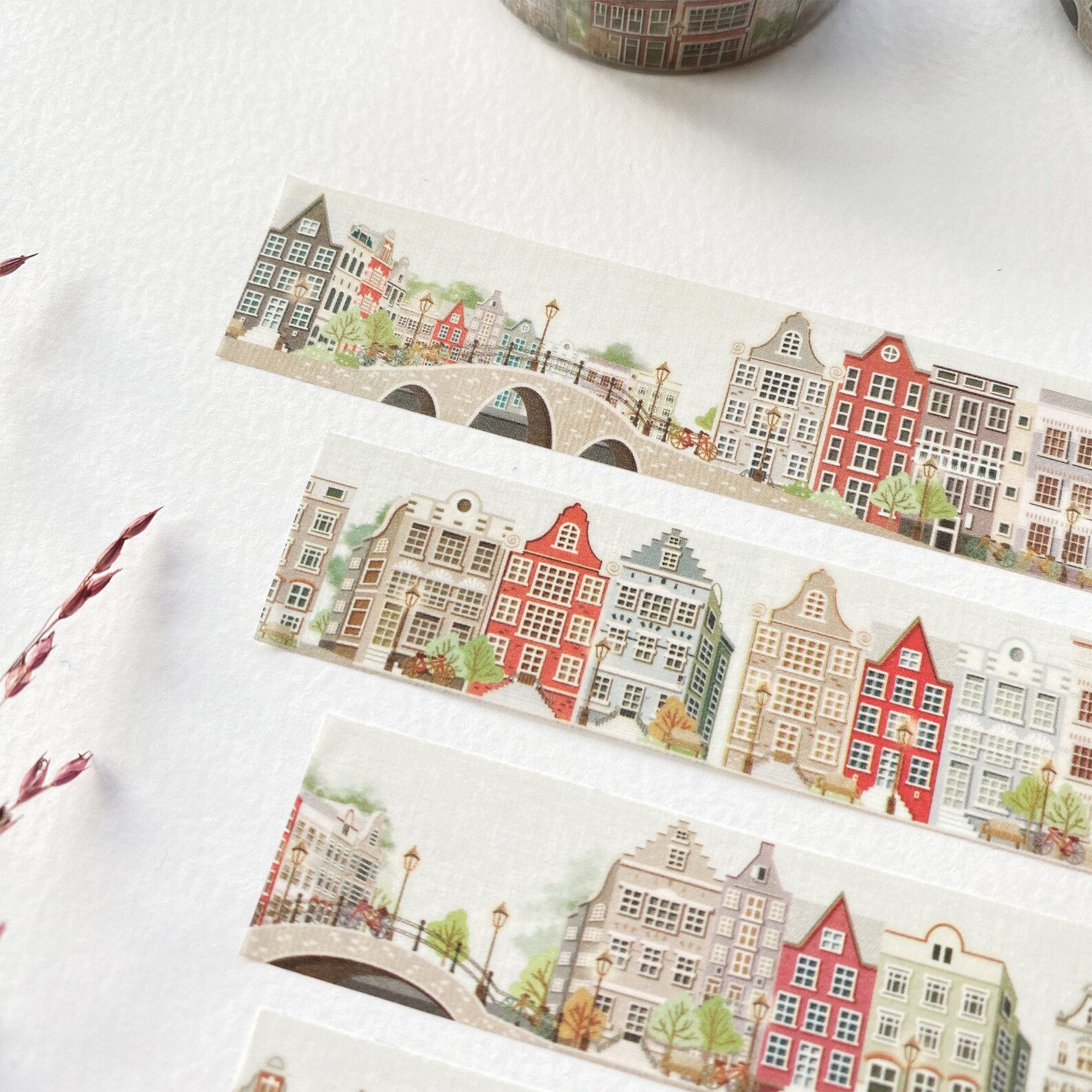 Washi Tape - Amsterdam | Dutch Building Illustrations, Planner ...