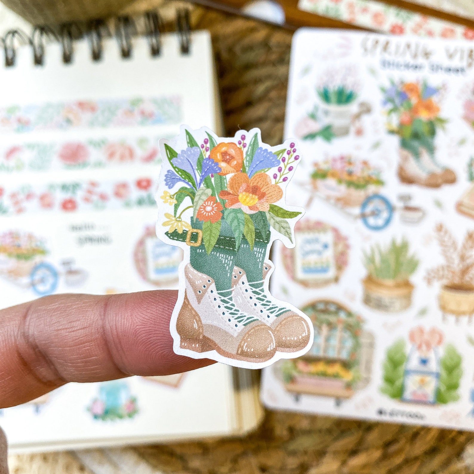 Sticker Sheet Spring Vibes Aesthetic flower stickers for | Etsy