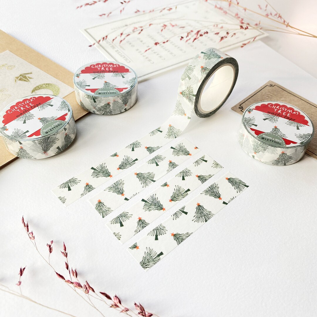 Washi Tape Christmas Tree Cozy Holiday Washi Tape, Gift Decoration ...