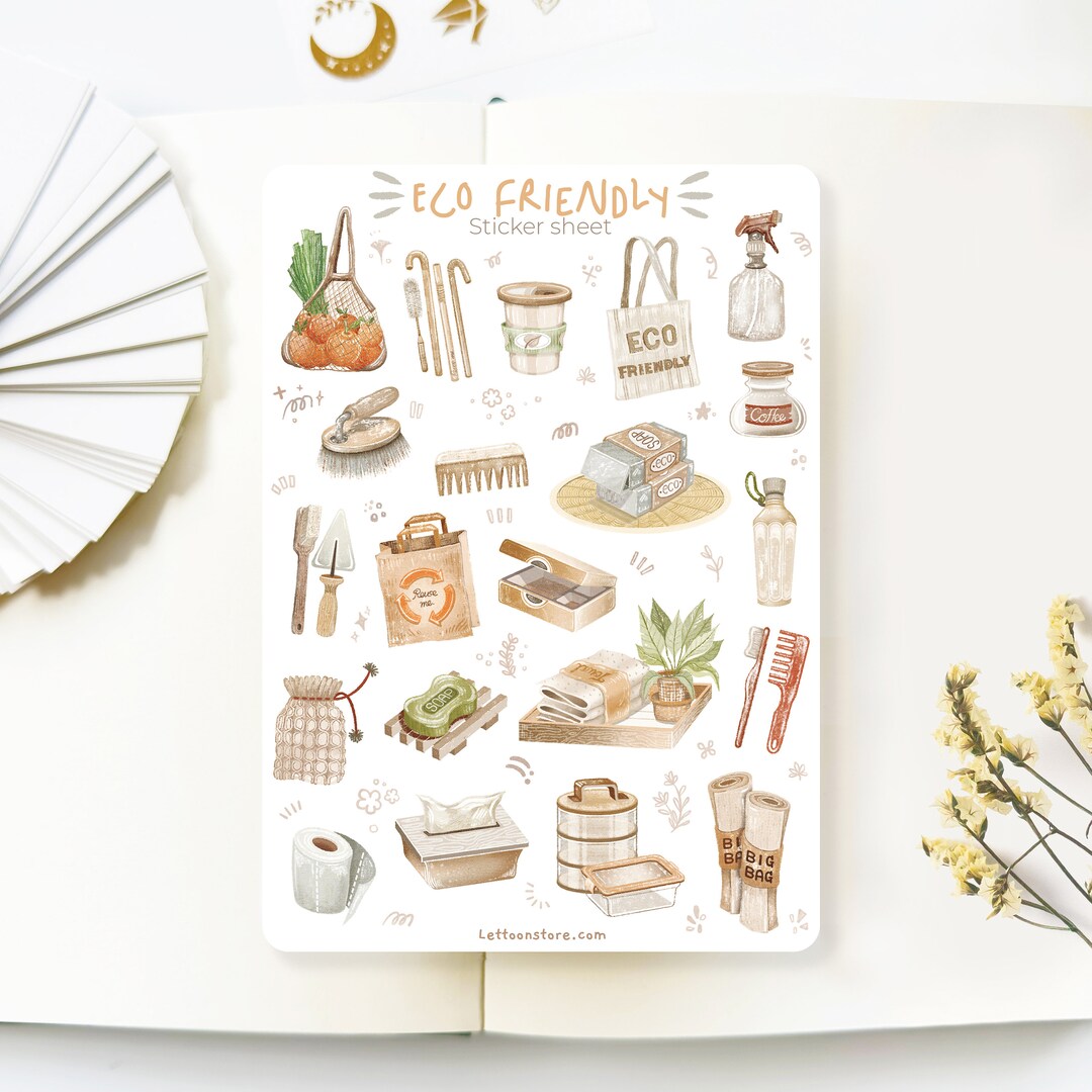 Sticker Sheet Eco Friendly Journal Stickers, Scrapbook Decoration ...