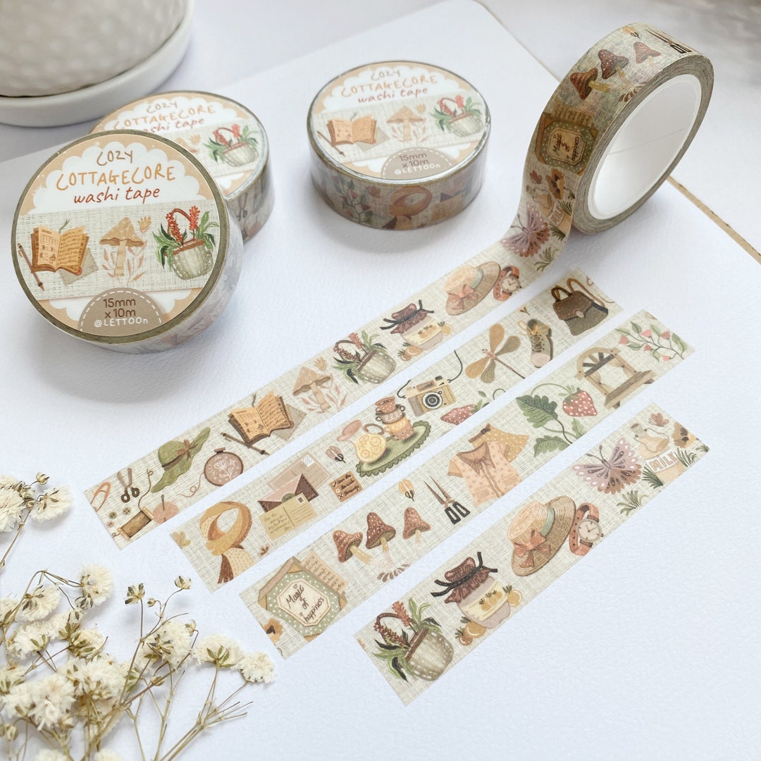 Washi Tape - Cozy Cottagecore | Journal, Scrapbook Decoration, Planner Essentials, Created by ...