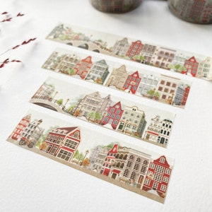 Washi Tape - Amsterdam | Dutch Building Illustrations, Planner ...