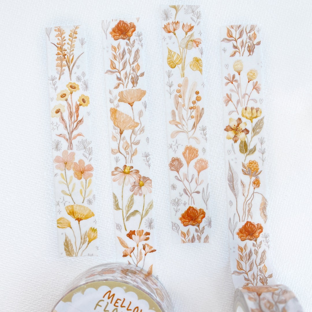 Washi Tape - Mellow Flower | Vertical Journal Washi, Flower Decoration, Planner Essentials ...