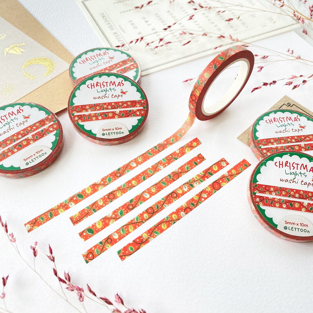 Washi Tape Christmas Light 5mm Cozy Holiday Washi Tape - Etsy