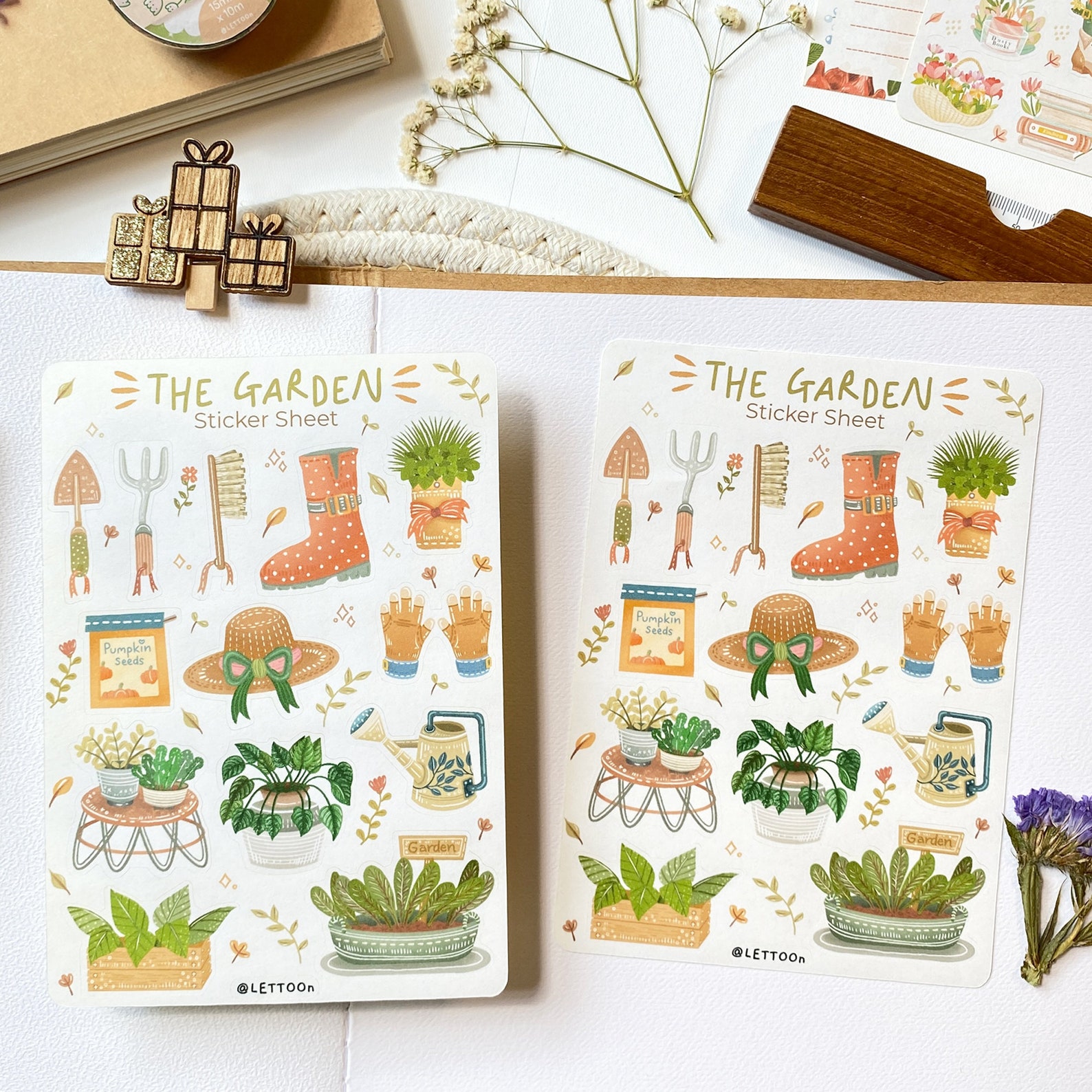 Garden Sticker Sheet Plant Stickers Bullet Journal | Etsy