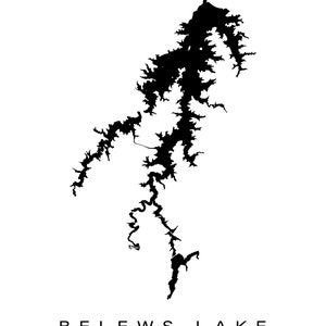 Wall Art Map Print of Belews Lake, North Carolina!!! - Etsy