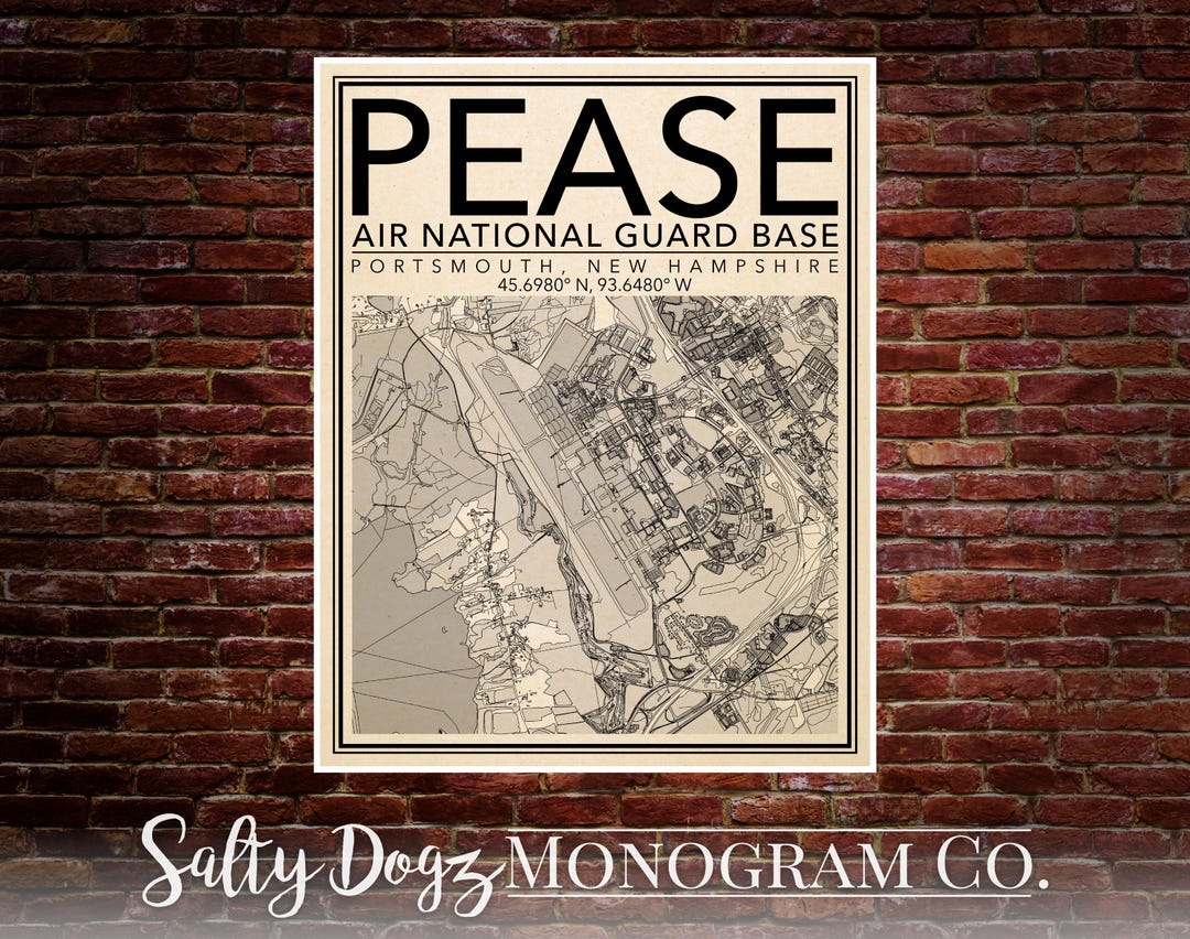Wall Art Map of Pease Air National Guard Base! - Etsy