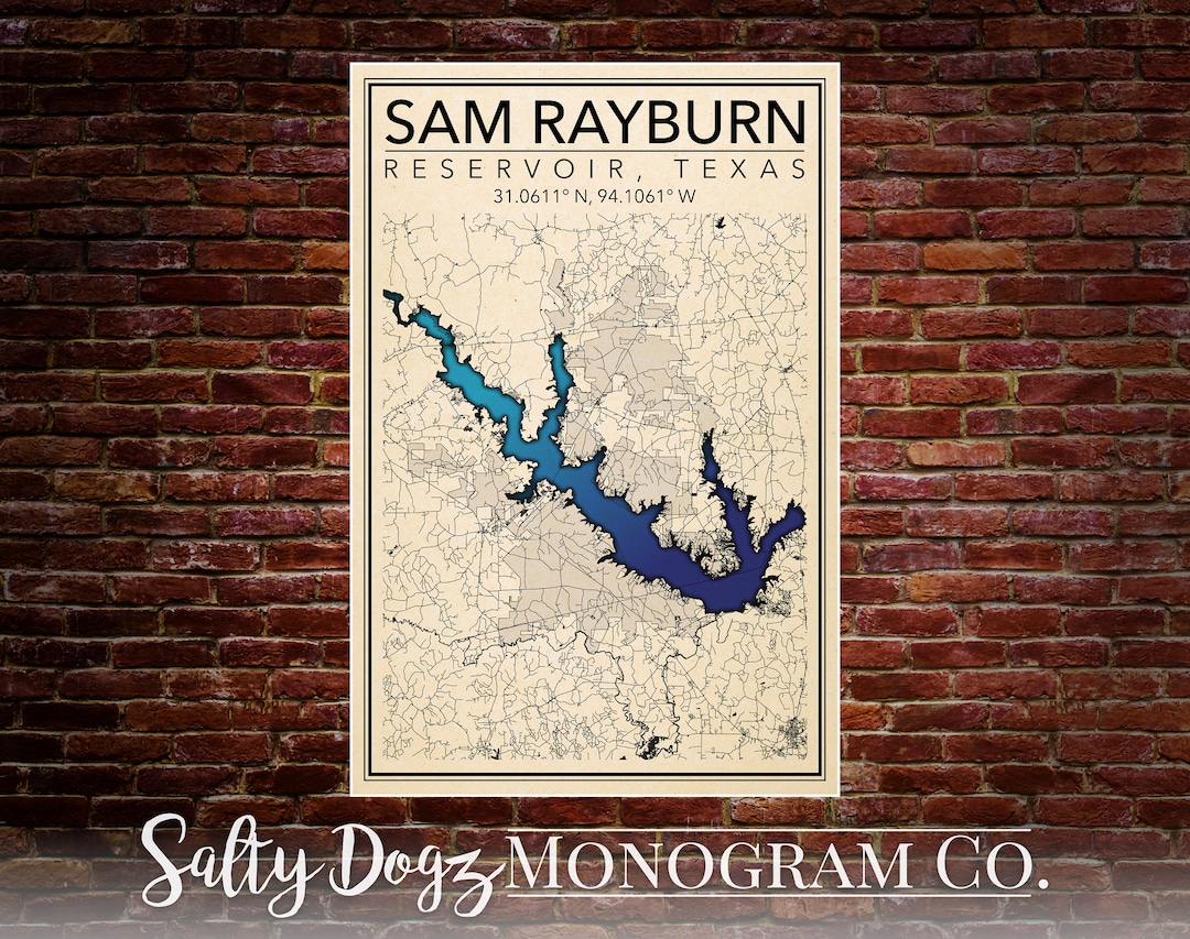 DIGITAL DOWNLOAD 24x36in Print of Sam Rayburn Reservoir, Texas! ***3 ...