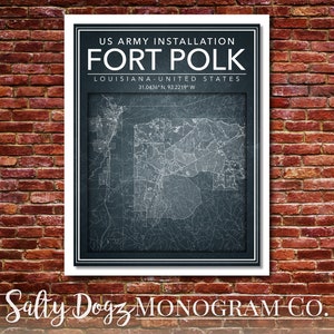 Wall Art Map of Fort Polk, Louisiana!!! - Etsy
