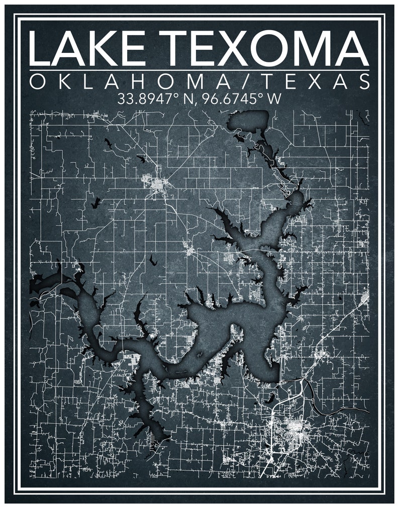 DIGITAL DOWNLOAD 11x14in Print of Lake Texoma, Texas/oklahoma! ***3 ...