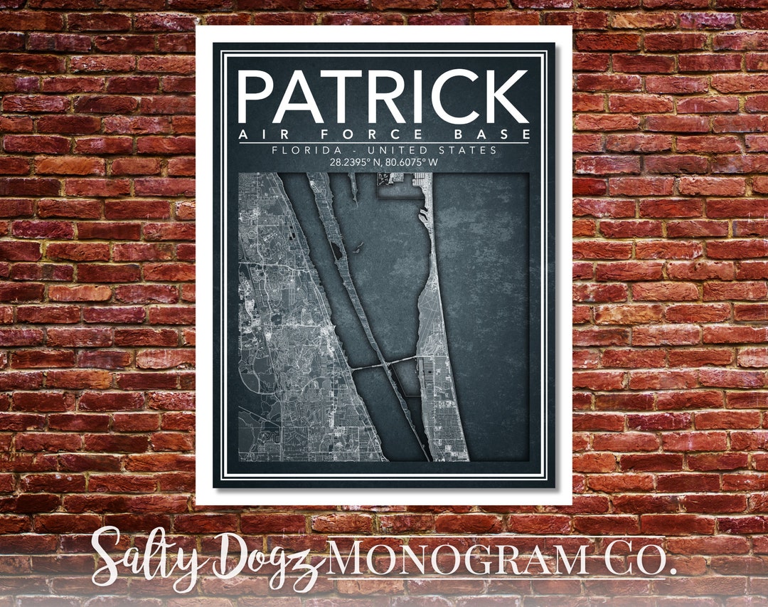 Wall Art Map Print of Patrick Air Force Base! - Etsy