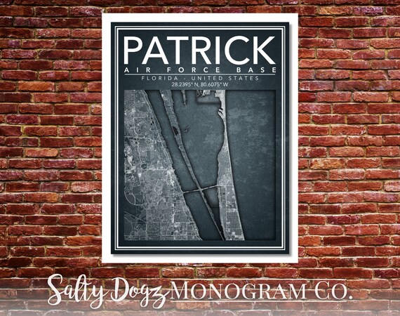 Wall Art Map Print of Patrick Air Force Base | Etsy