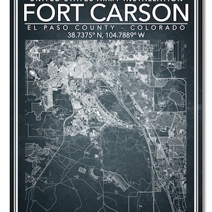 Wall Art Map Print of US Army Installation Fort Carson, Colorado!!! - Etsy