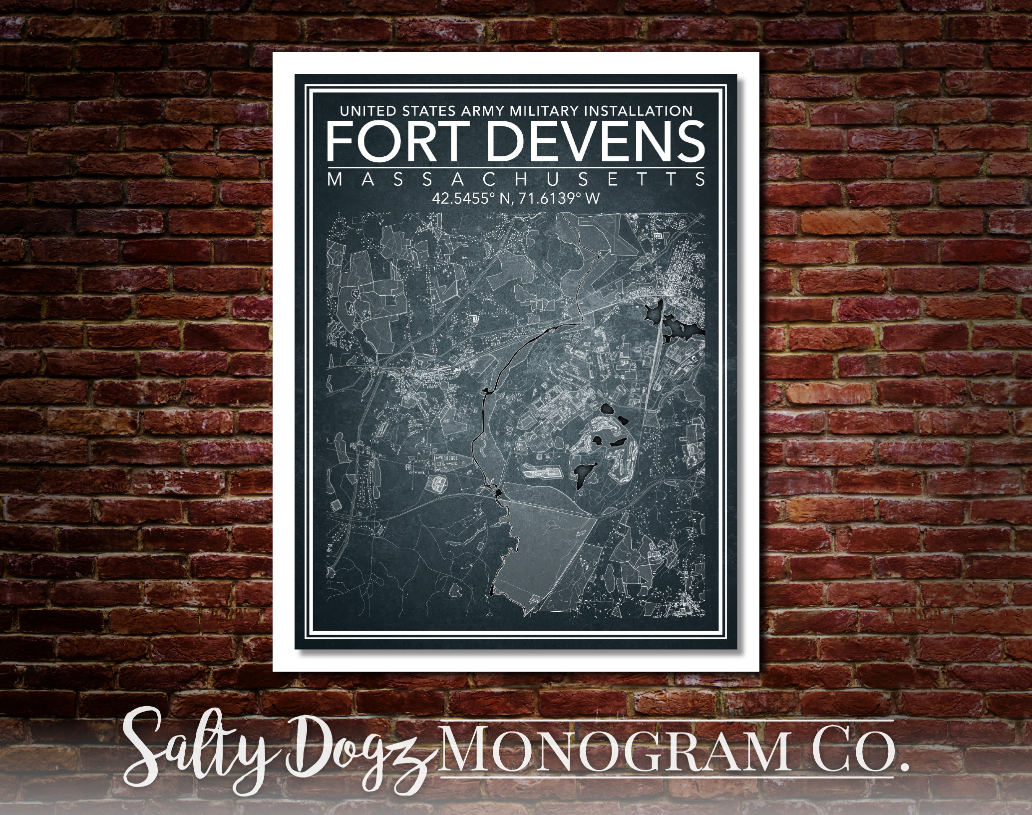 Wall Art Map Print of United States Army Military Installation | Etsy