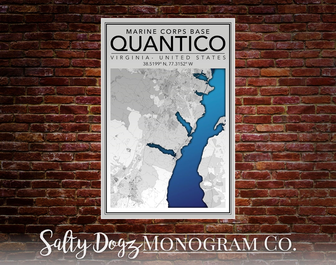 DIGITAL DOWNLOAD 24x36in Print of US Marine Corp Base Quantico ...