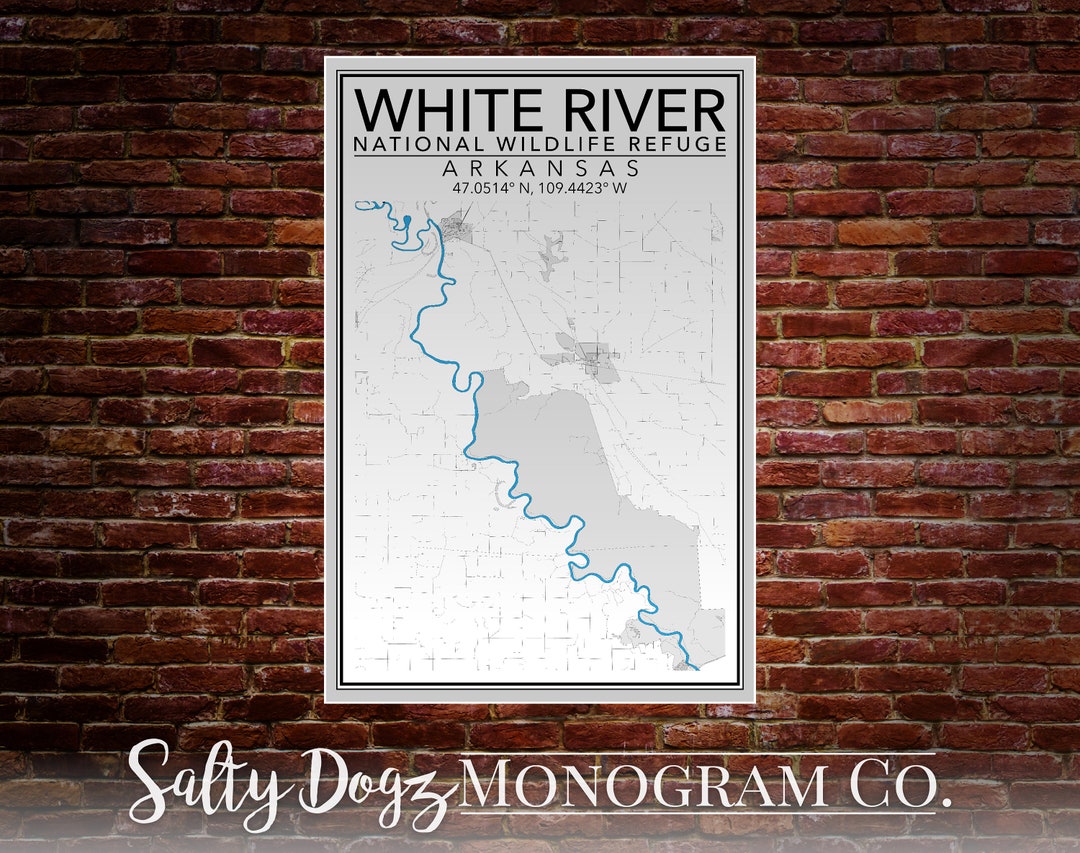 DIGITAL DOWNLOAD 24x36in Print of White River National Refuge, Arkansas ...