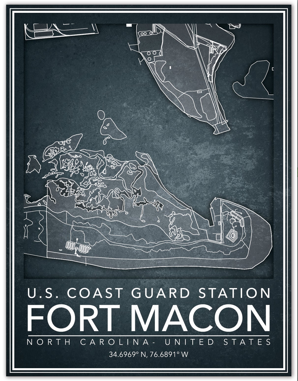 Us Coast Guard North Carolina Maps Fort Macon Coast Guard Base, North
