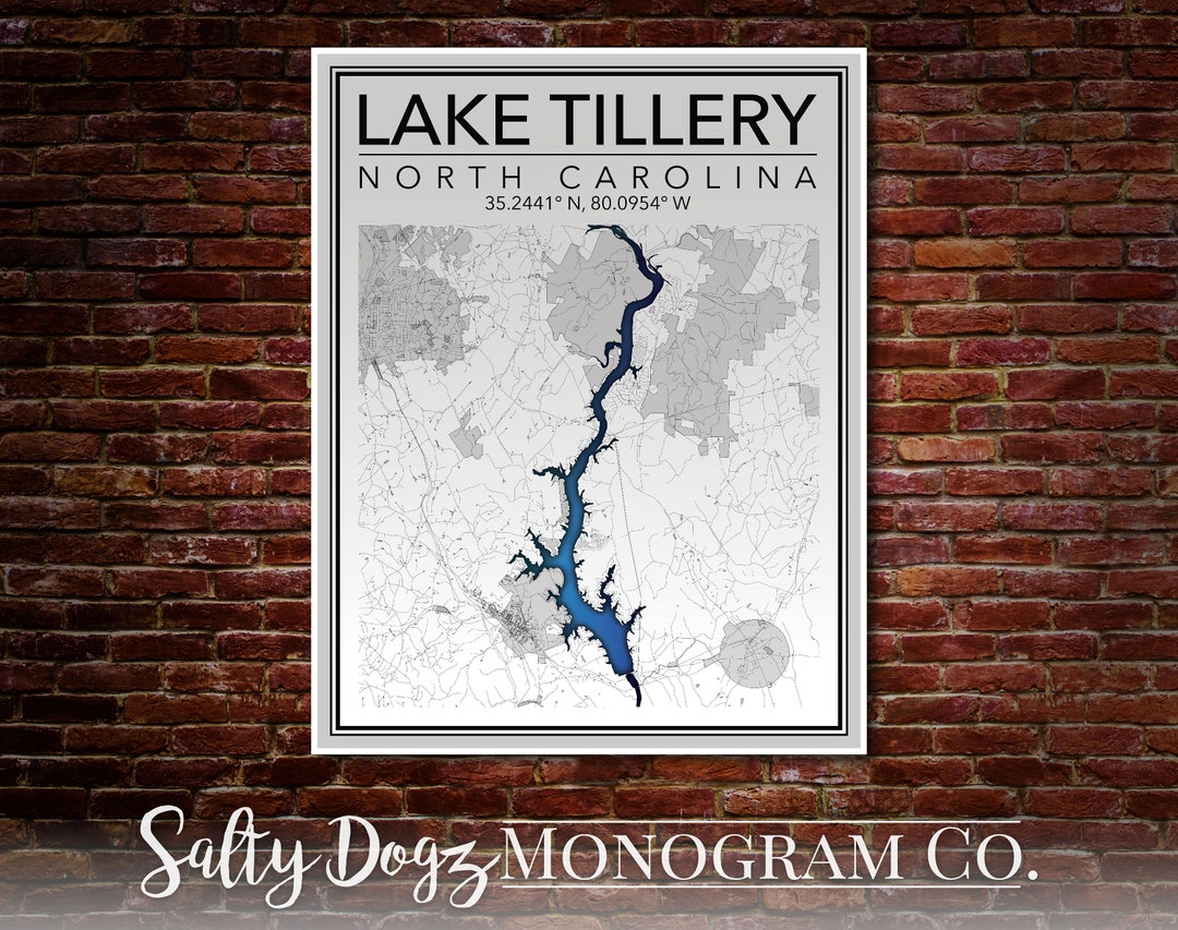 DIGITAL DOWNLOAD 16x20in Print of Lake Tillery, North Carolina! ***3 ...