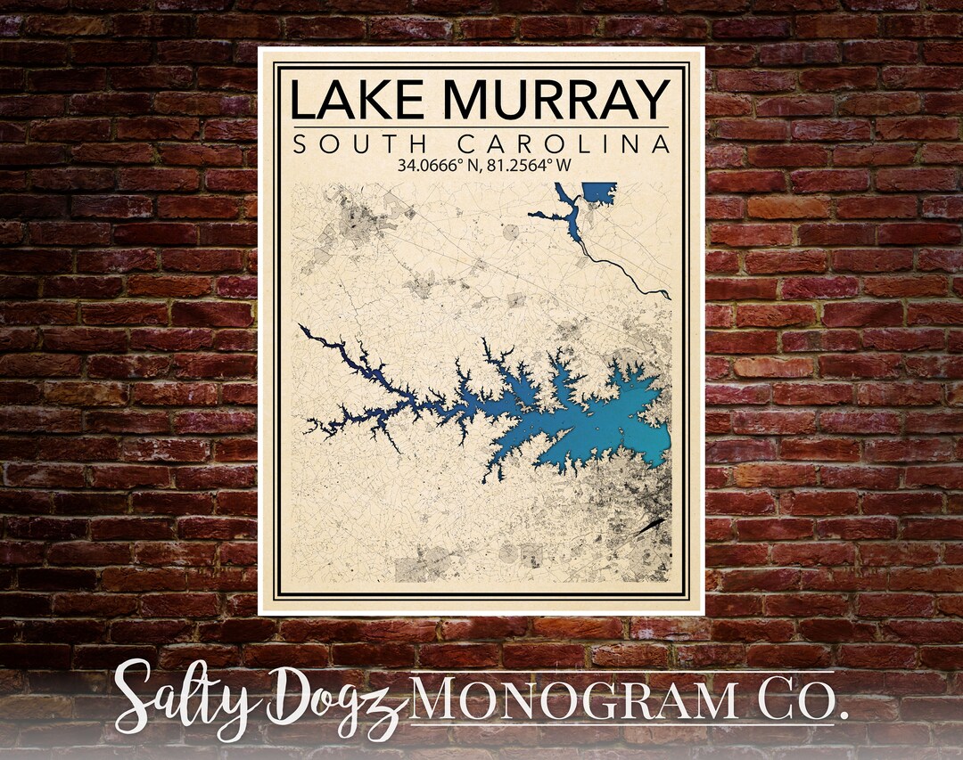 DIGITAL DOWNLOAD 11x14in Print of Lake Murray, South Carolina! ***3 ...